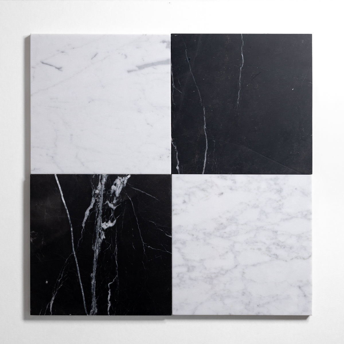 Ven. Carrara | Bardiglio Dada Mosaic – Marble Tiles by Castelli Marble Inc