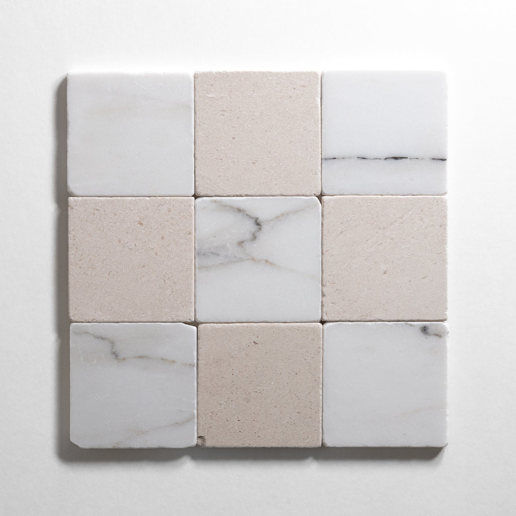 Sierra Limestone Tumbled Combinations | Checkered Marble Tile by ...