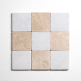 Colonial Red & Durango 4"x4" Tumbled Tile in USA | Castelli Marble Inc