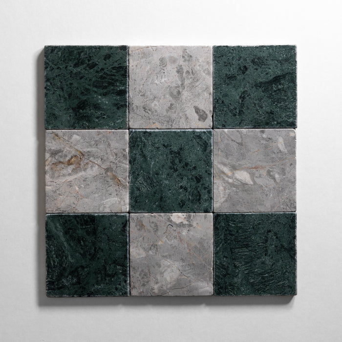 Guatemala Green Tumbled Combinations | Checkered Marble Tile by ...