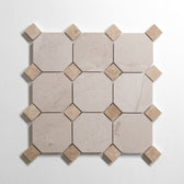 Crema Marble Tiles in USA | 4" Crema Octagon Tile for Elegant Spaces