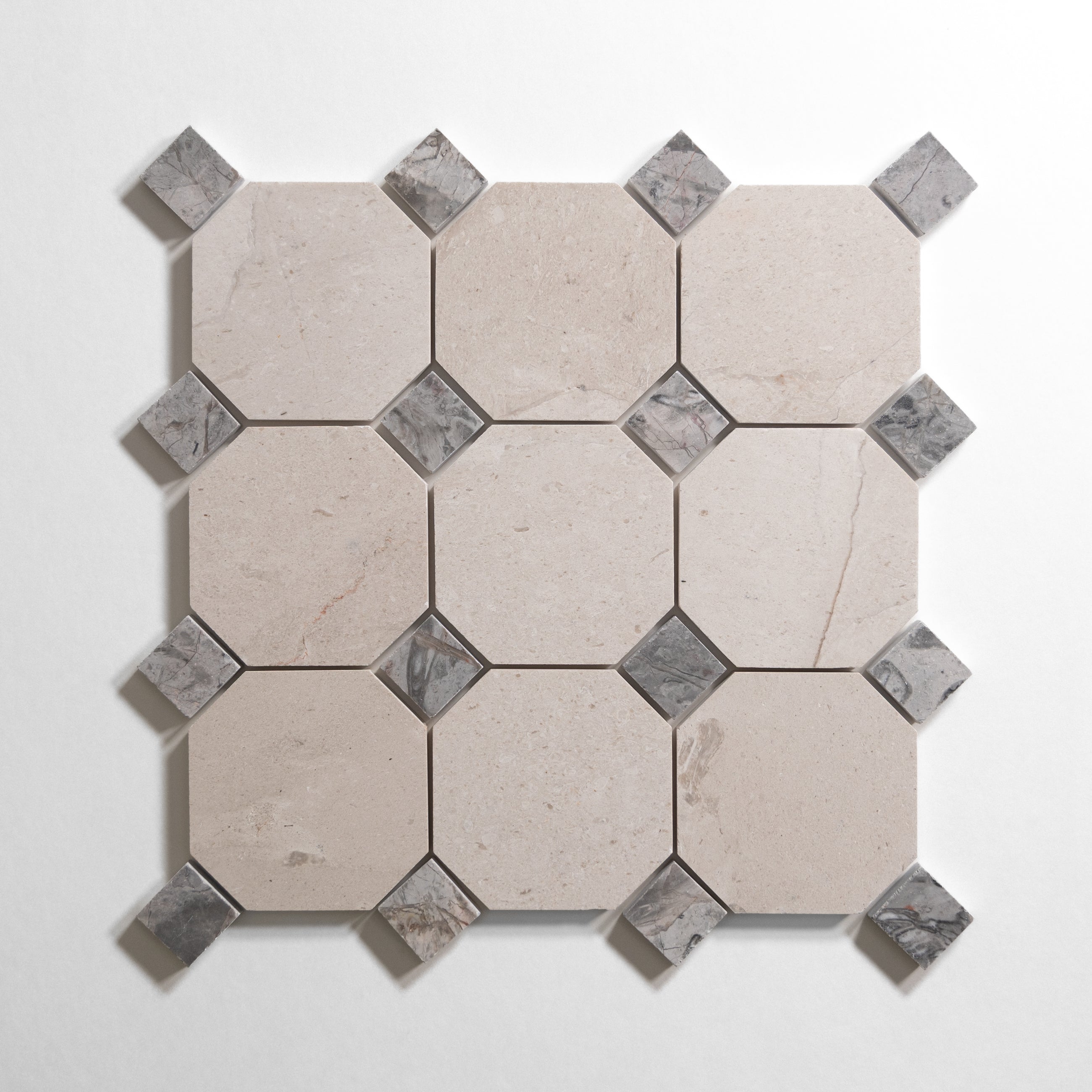Crema Marble Tiles in USA | 4" Crema Octagon Tile for Elegant Spaces