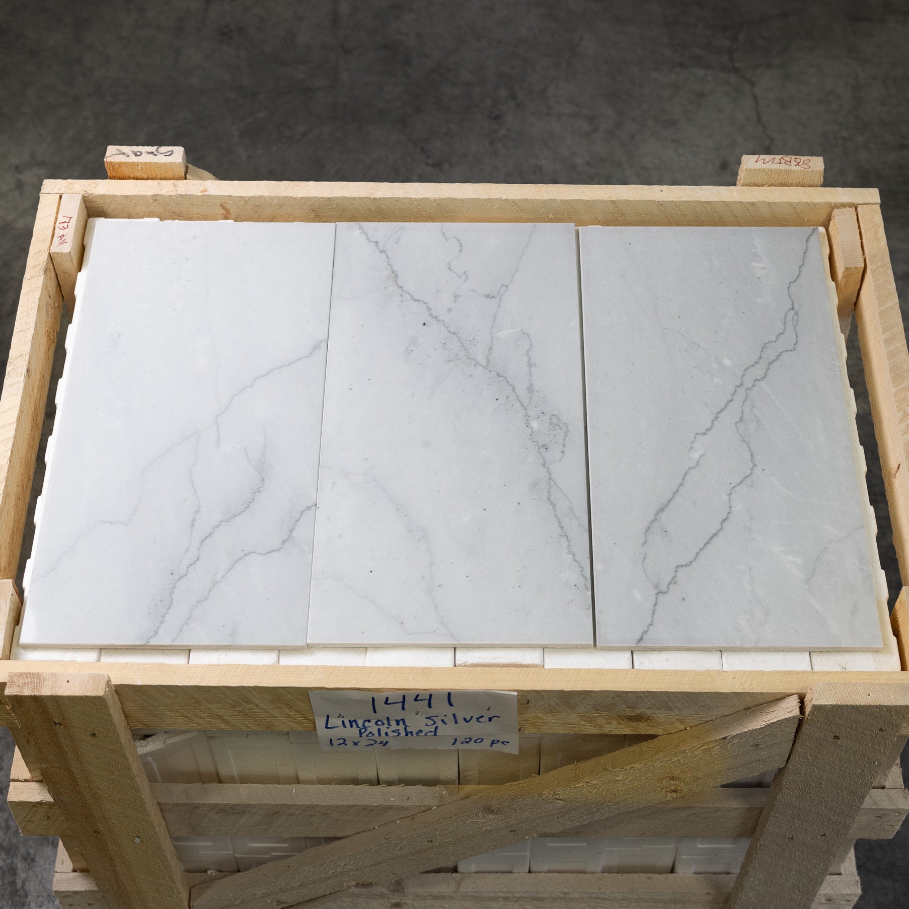 Lincoln Silver Lite 12” x 24” Marble Tiles in USA | Castelli Marble Inc