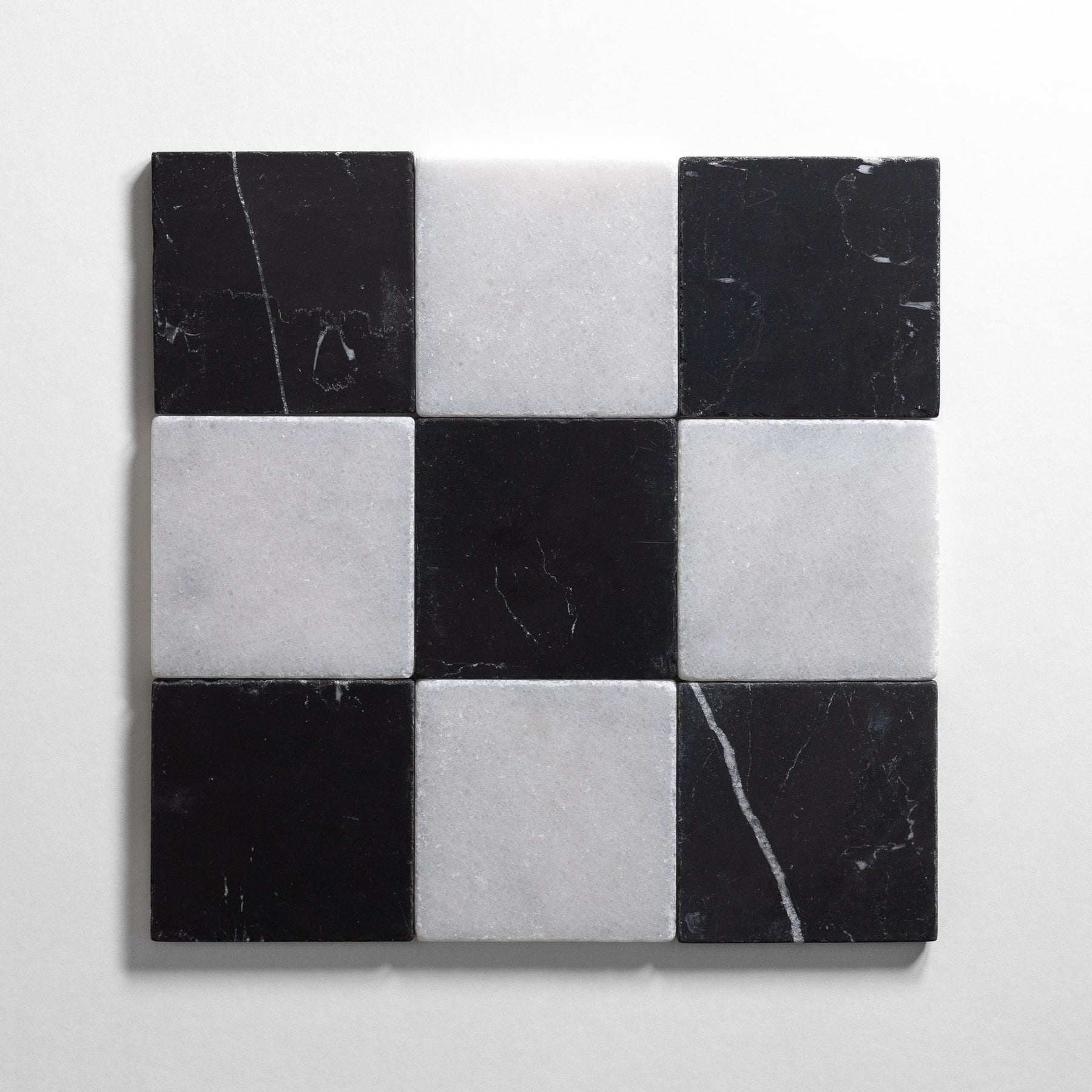 Nero St. Gabriel Tumbled Combinations | Checkered Marble Tile ...