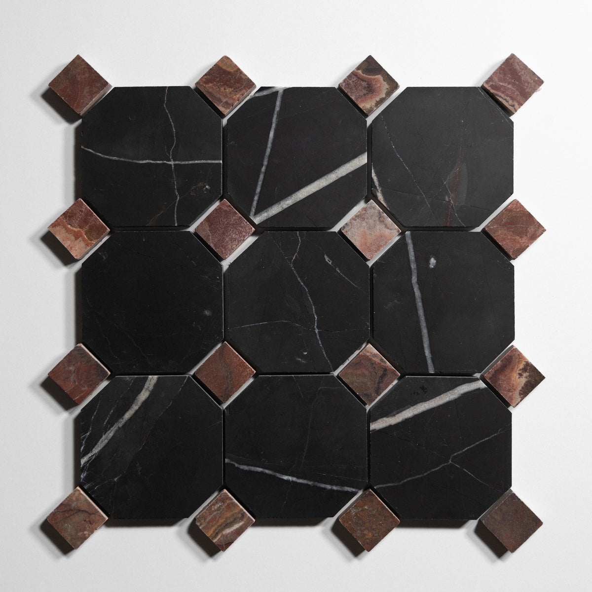 Red Onyx Tiles | Nero St. Gabriel 4 Octagon Tiles - USA | Castelli ...