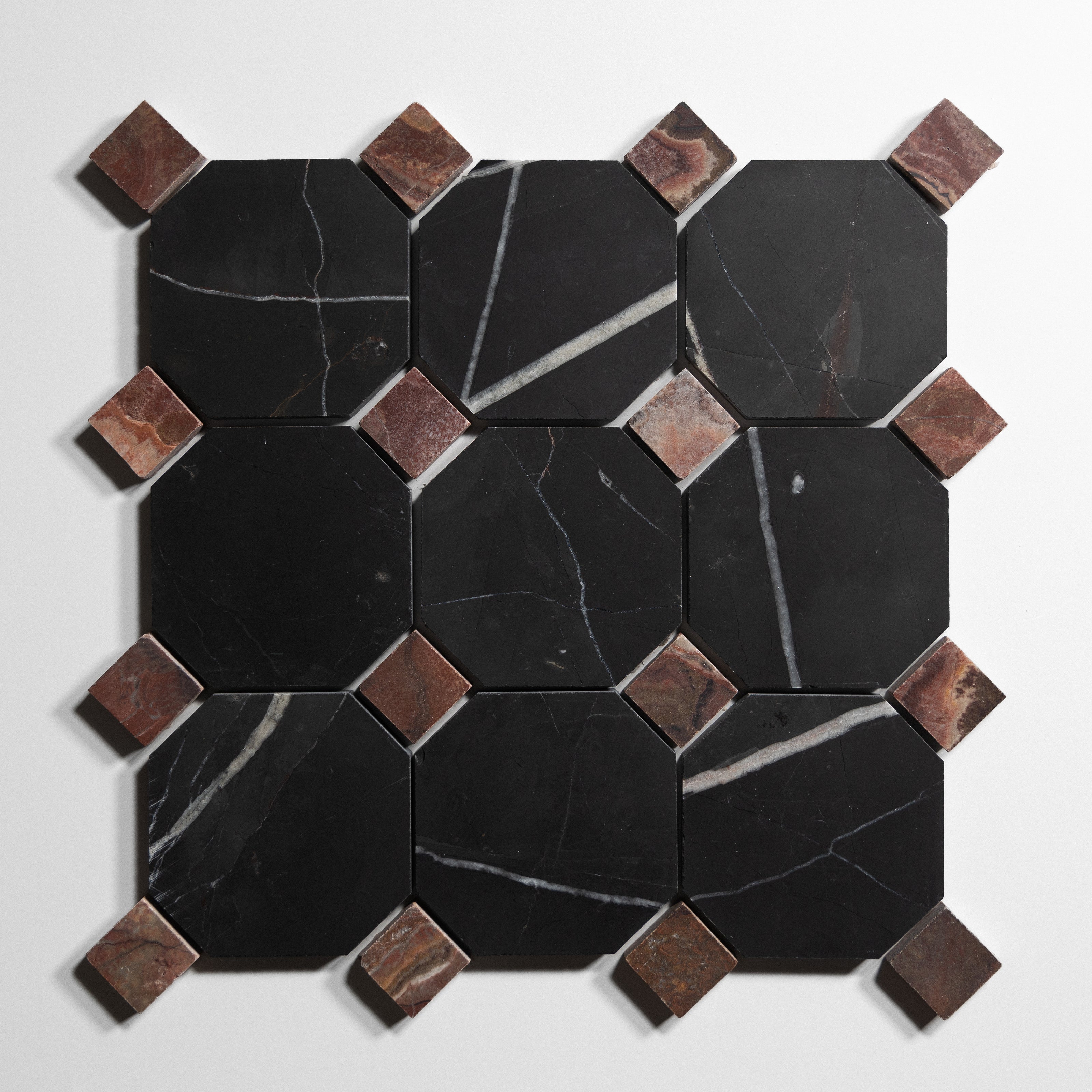 Red Onyx Tiles | Nero St. Gabriel 4 Octagon Tiles - USA | Castelli ...