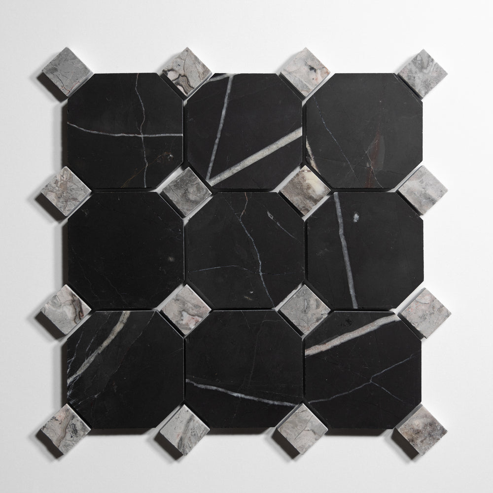 Red Onyx Tiles | Nero St. Gabriel 4 Octagon Tiles - USA | Castelli ...