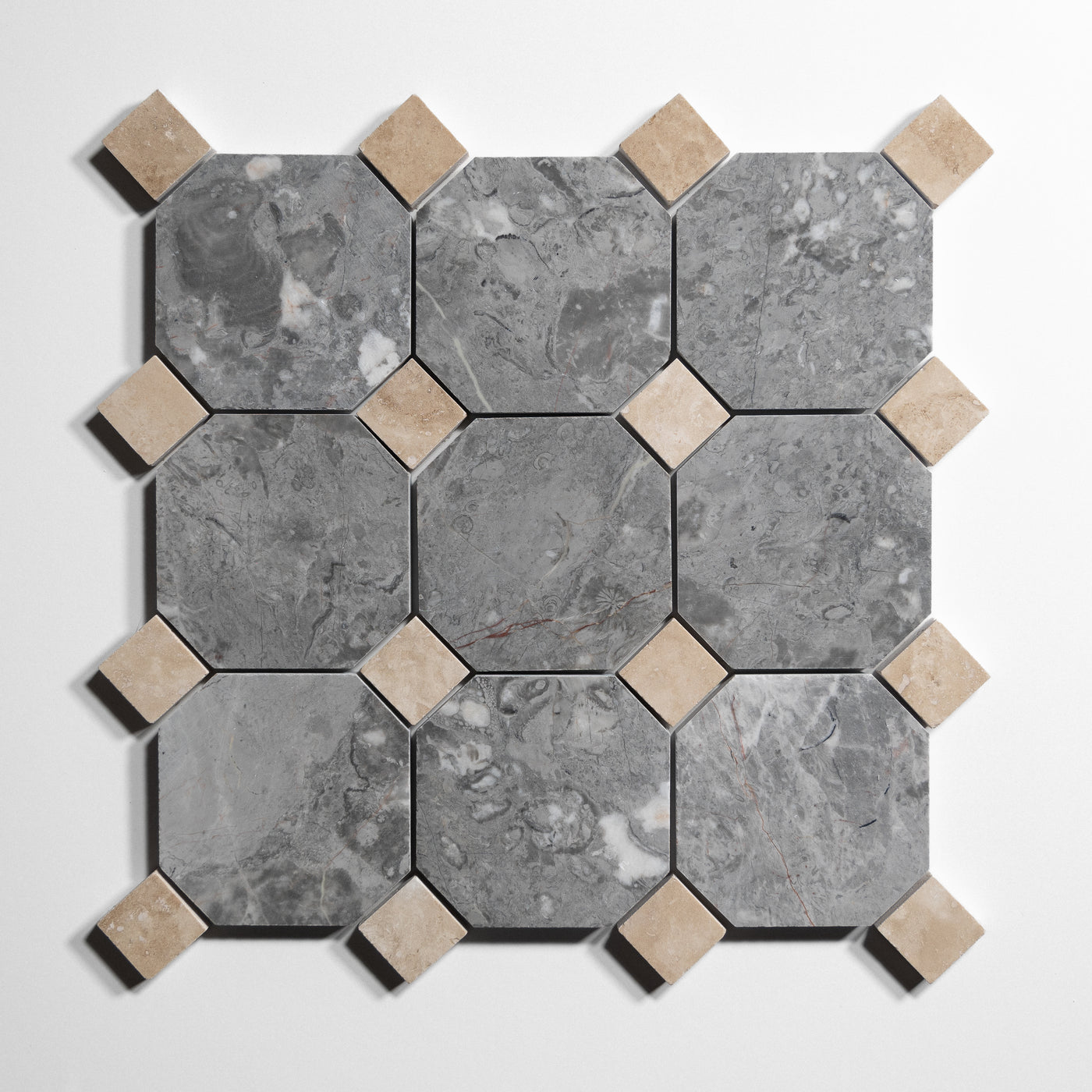 Sage Gray Marble Octagon Tile | Premium Marble Tiles in USA