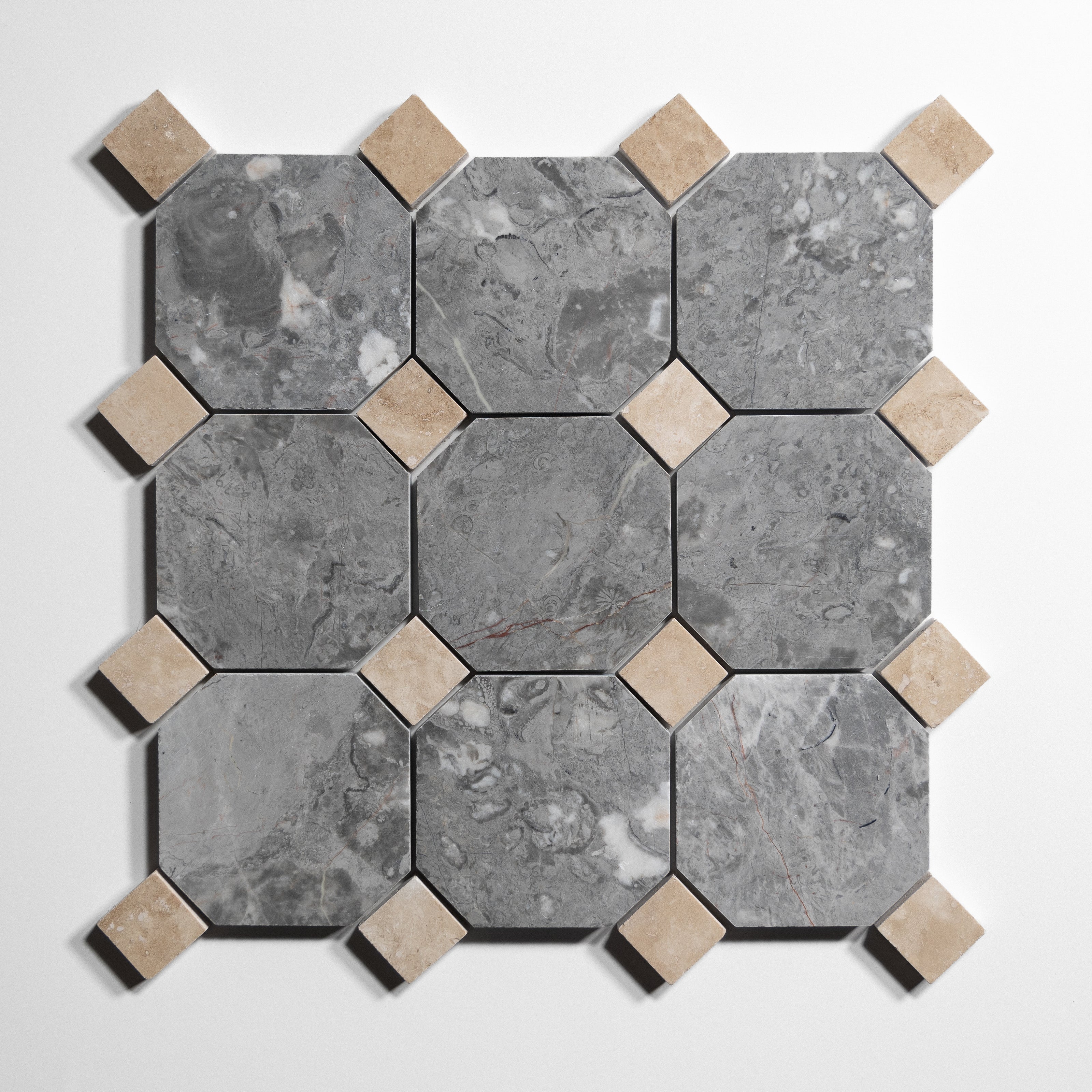 Sage Gray Marble Octagon Tile | Premium Marble Tiles in USA
