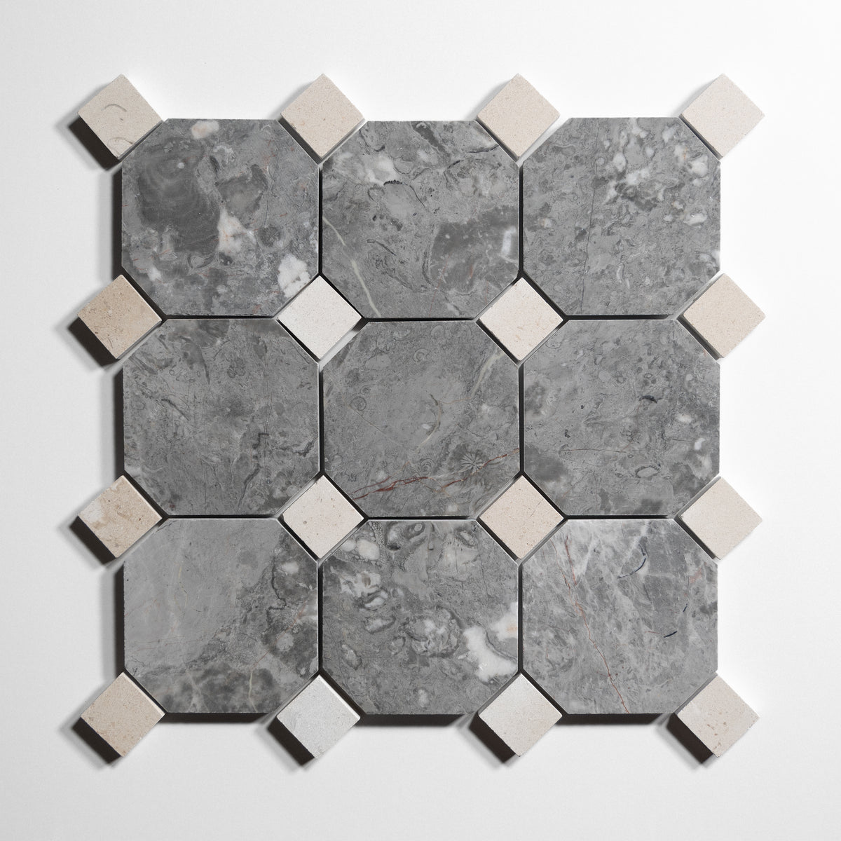 Sage Gray Marble Octagon Tile | Premium Marble Tiles in USA