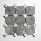 Sage Gray Marble Octagon Tile | Premium Marble Tiles in USA