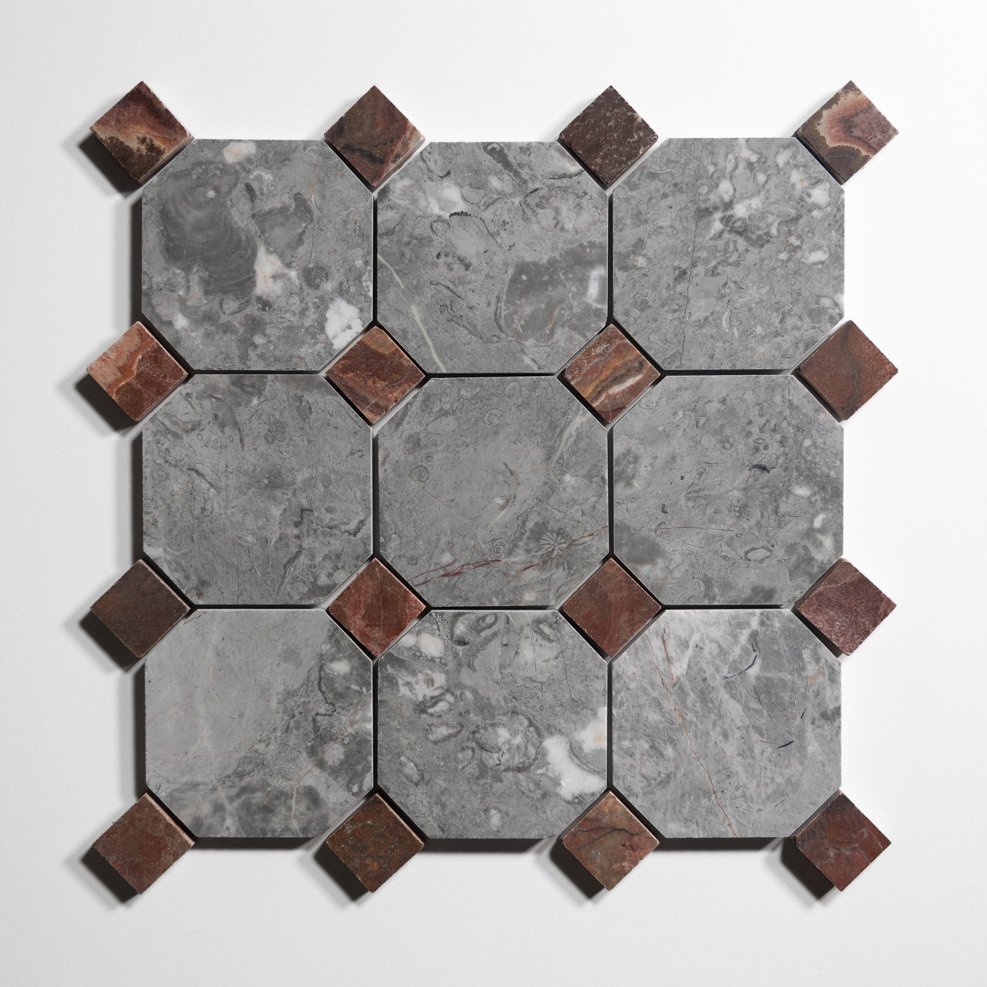 Sage Gray Marble Octagon Tile | Premium Marble Tiles in USA