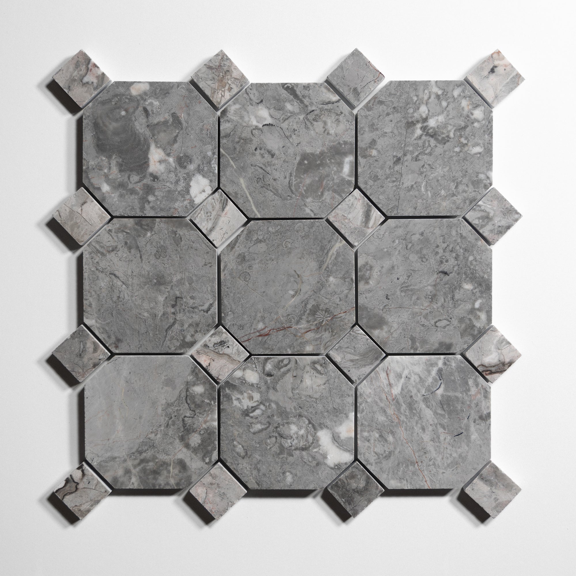 Sage Gray Marble Octagon Tile | Premium Marble Tiles in USA