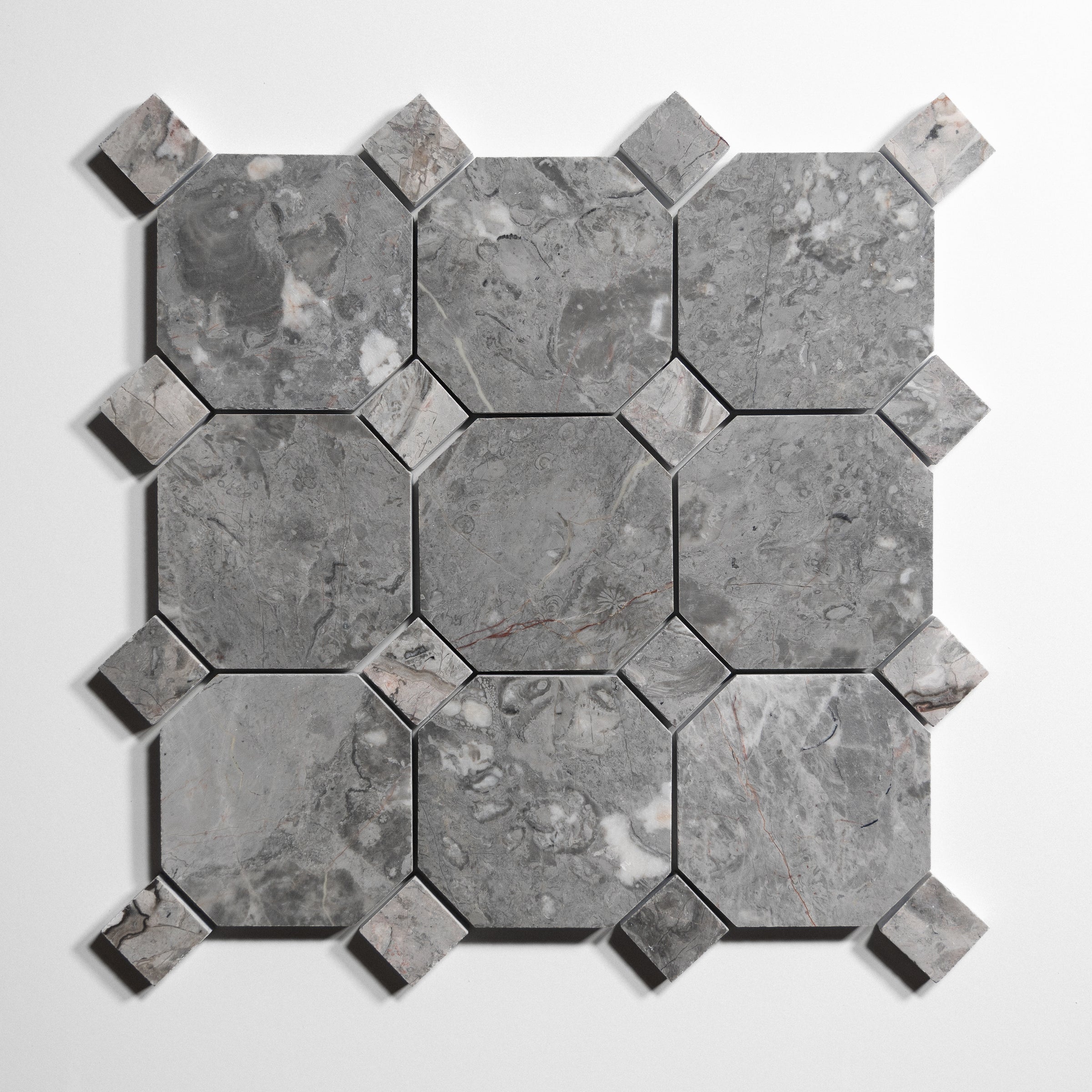 Sage Gray Marble Octagon Tile | Premium Marble Tiles in USA
