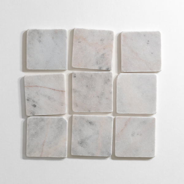 Castelli Marble Inc |White #7 Tumbled Marble Tile