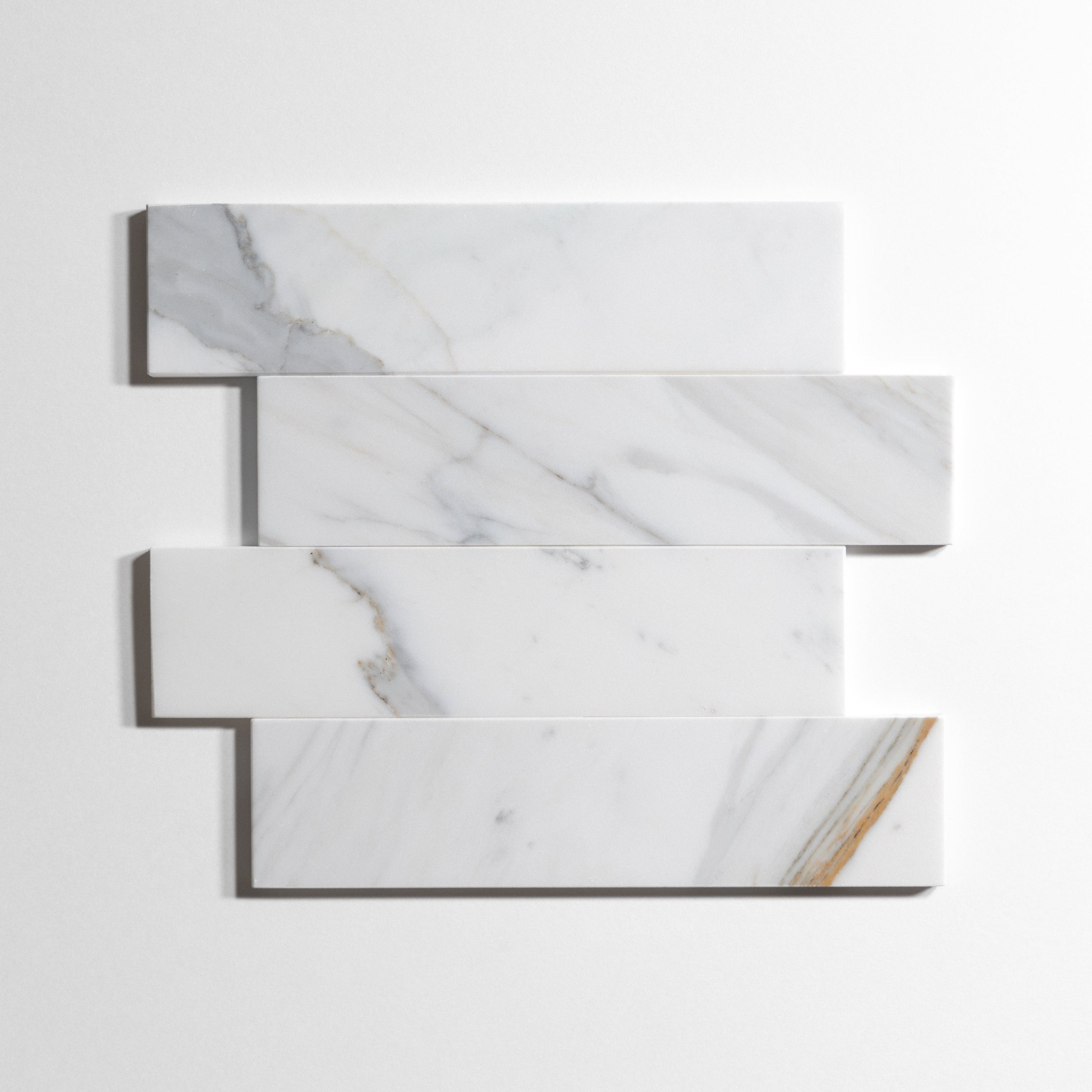 Calacatta 3" x 12" Marble Tiles Collection in USA | Castelli Marble Inc