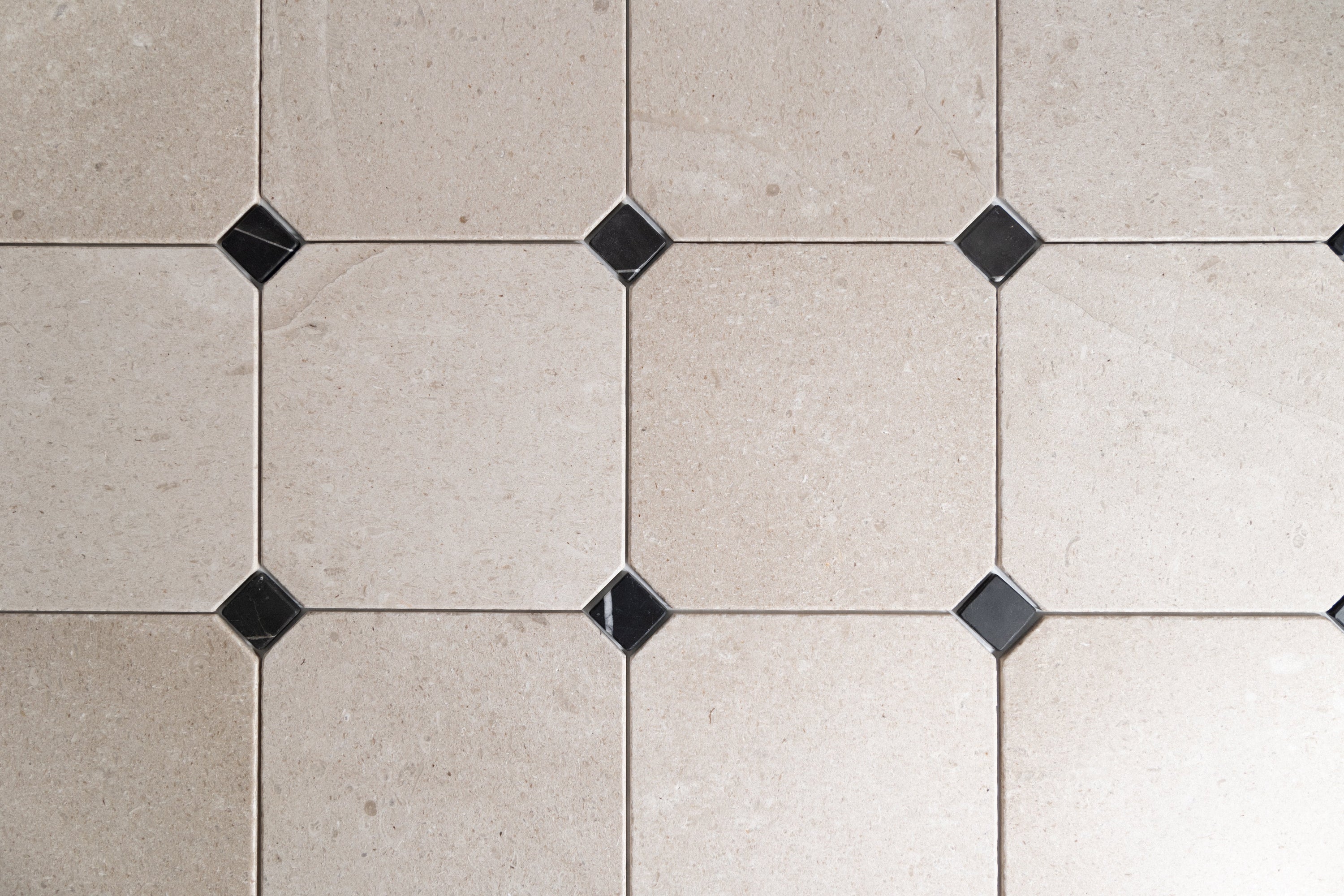 Sierra Limestone Tumbled 12" Octagon | Cream Mosaic Tile USA